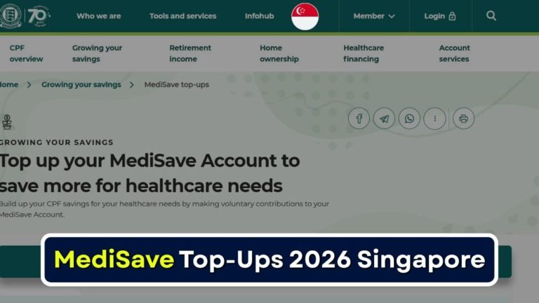 MediSave Top-Ups 2026 Singapore: BHS S$79,000, MMSS & Tax Relief ...