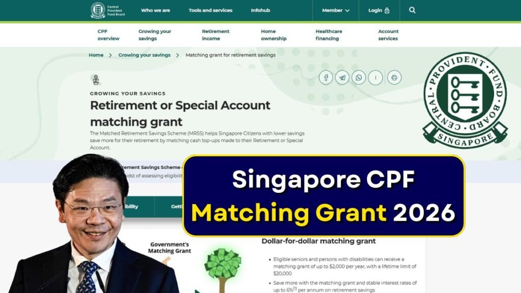 Singapore CPF Matching Grant 2026: Get S$600 Free, See who Qualifies ...